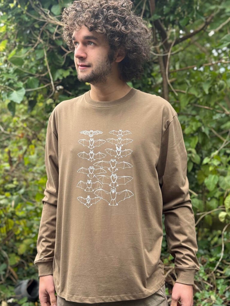 British Bats Long Sleeve T-shirt | Lifeforms Art